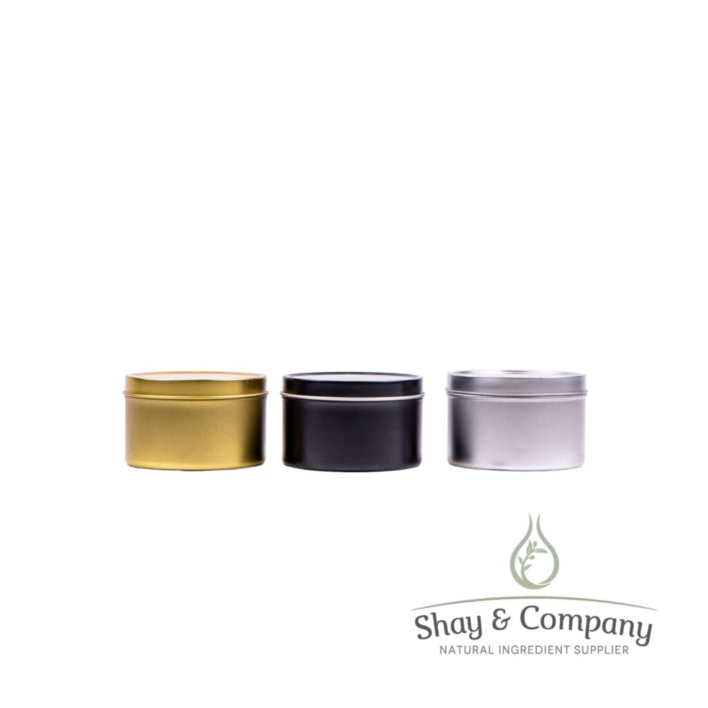 CANDLE TIN | 8OZ | DEEP TIN | WITH LID | SET OF 12